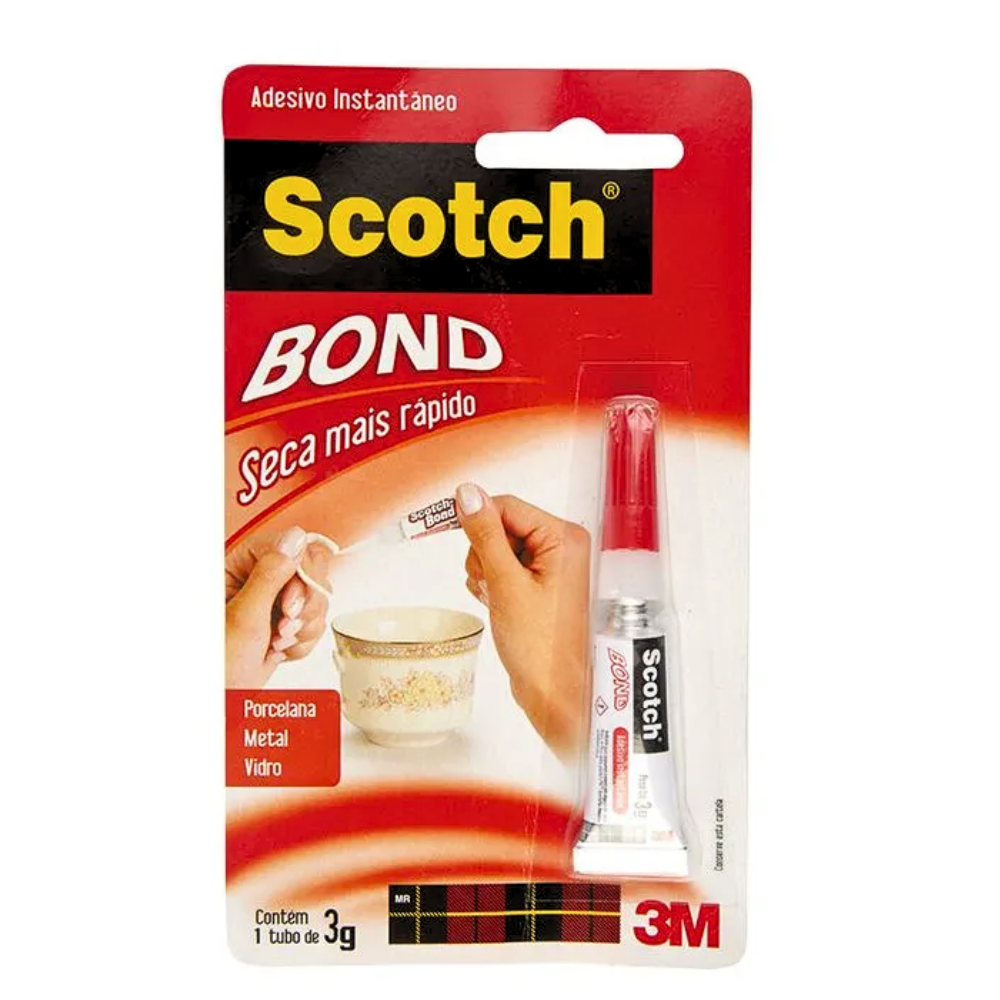 Adesivo Instantâneo Scotch Bond 3g Incolor 3M - Frame Papelaria