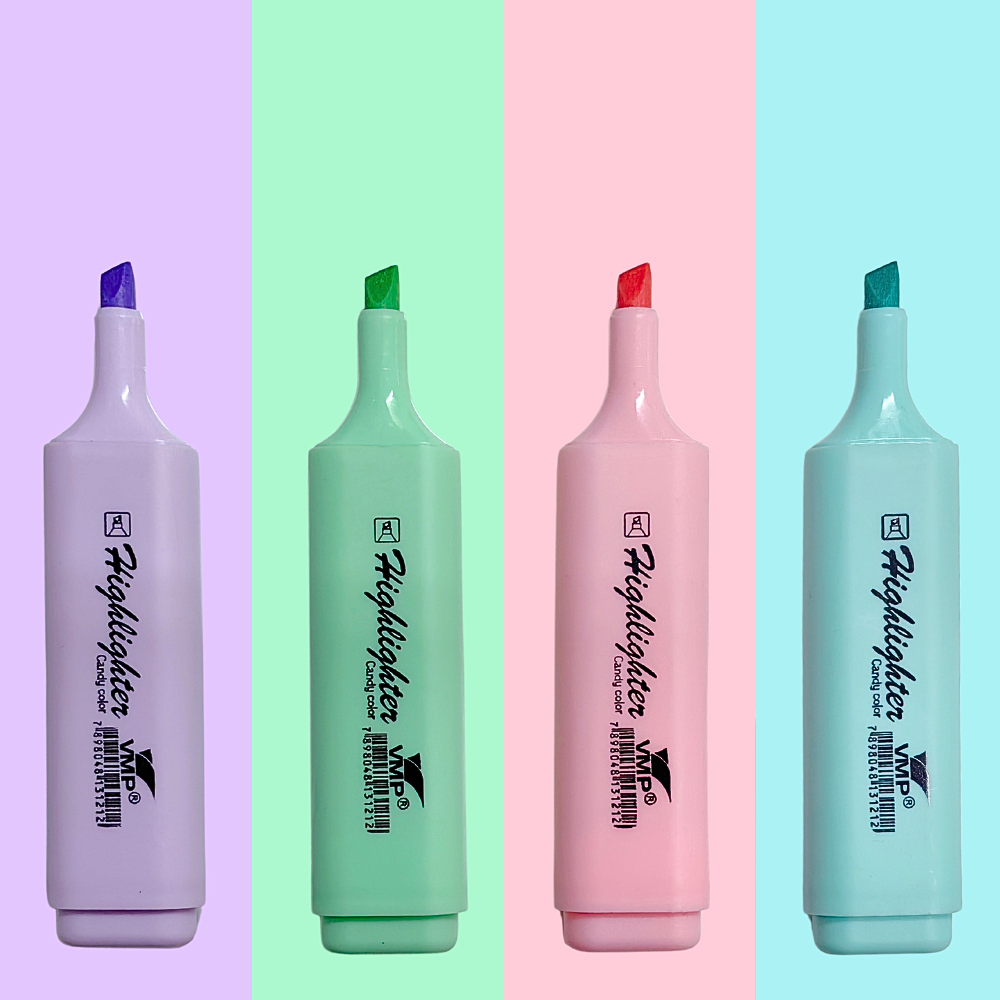 Marcador de Texto Candy Colors Escolar VMP - Roxo - Frame Papelaria