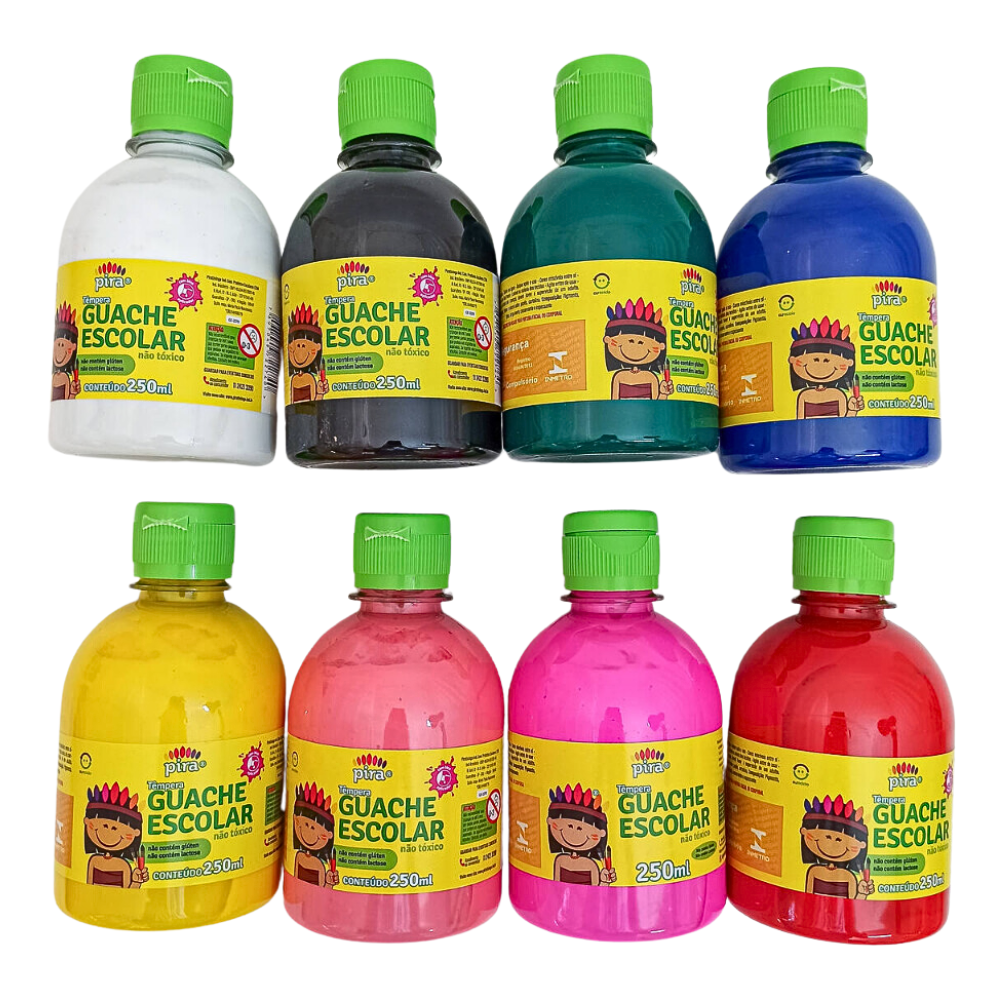 Tinta Guache Escolar Pet 250ml com Aplicador PIRATININGA - Lilás ...