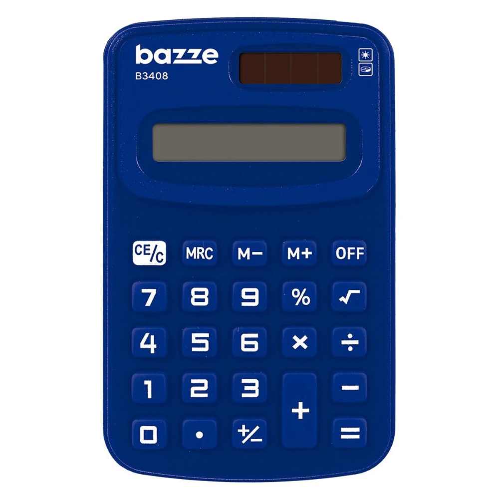 Calculadora de Bolso Mini B0801 Bazze Azul - Frame Papelaria