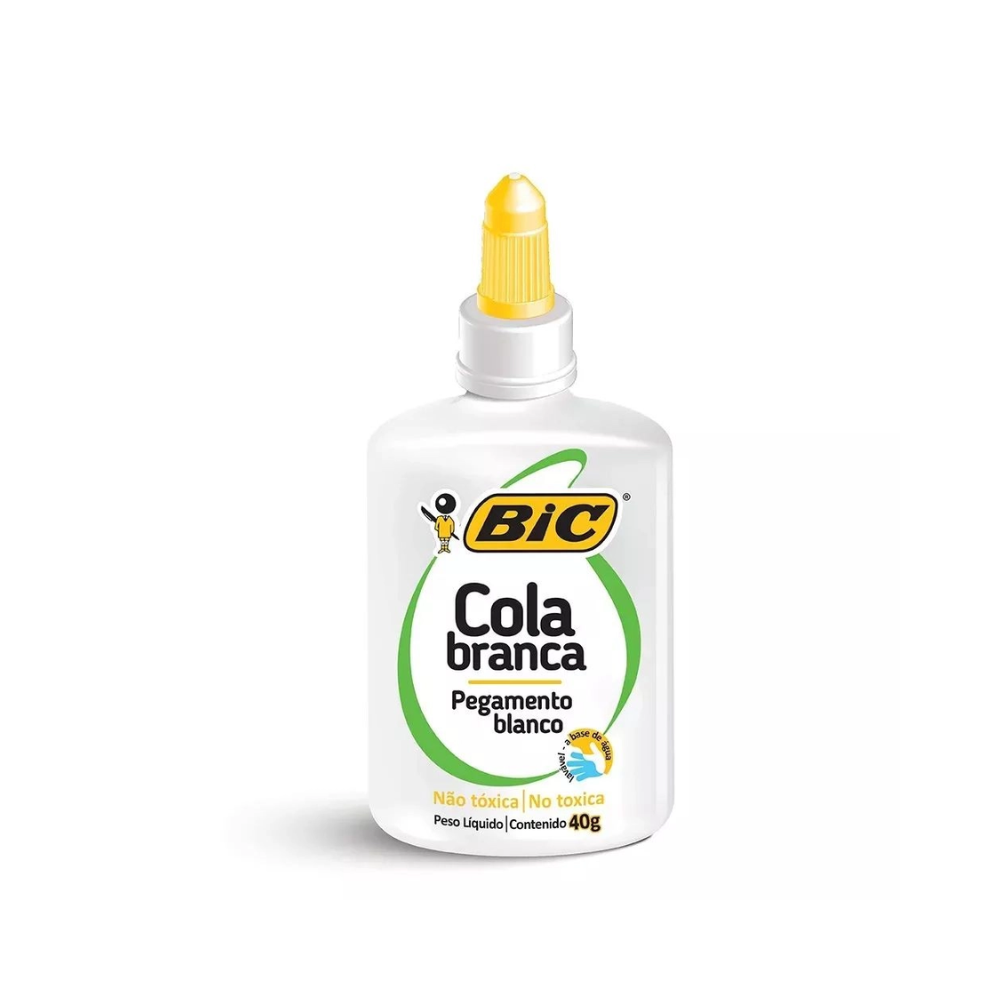 Cola Branca Liquida Não Tóxica 40g BIC - Frame Papelaria