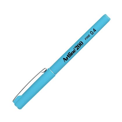 Caneta Fine Pen 0.4mm Artline 200 TILIBRA - Azul Claro - Frame Papelaria