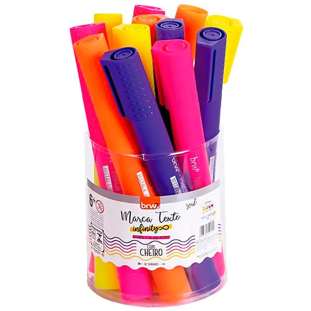 Marca Texto Gigante Neon com Cheiro de Fruta BRW - Laranja (Laranja ...