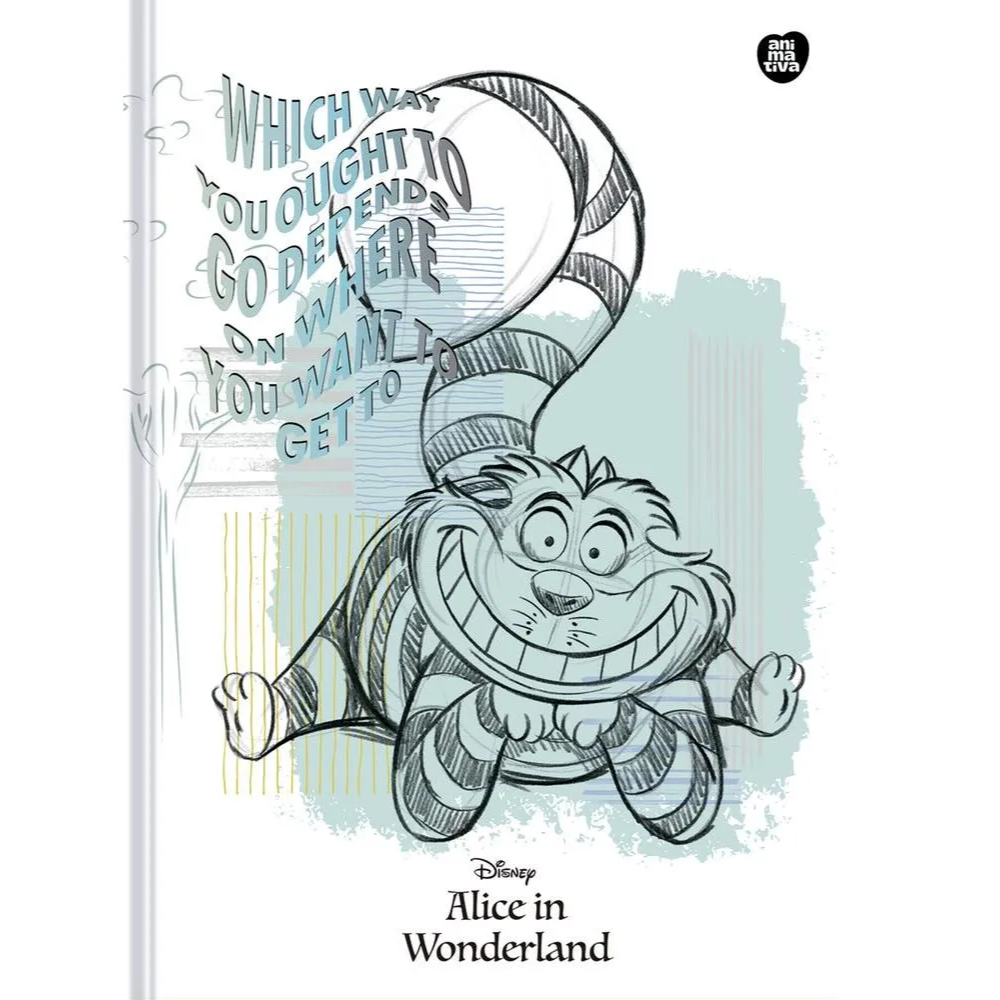 Caderno Decorado Colegial Costurado 160 Folhas Alice ANIMATIVA ...